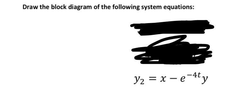 Solved Draw The Block Diagram Of The Following System 