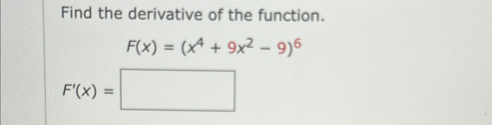 Solved Find the derivative of the | Chegg.com