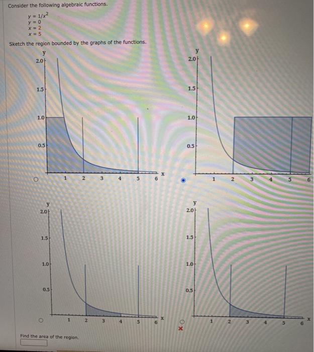 Solved Consider the following algebraic functions. y = 1/X2 | Chegg.com