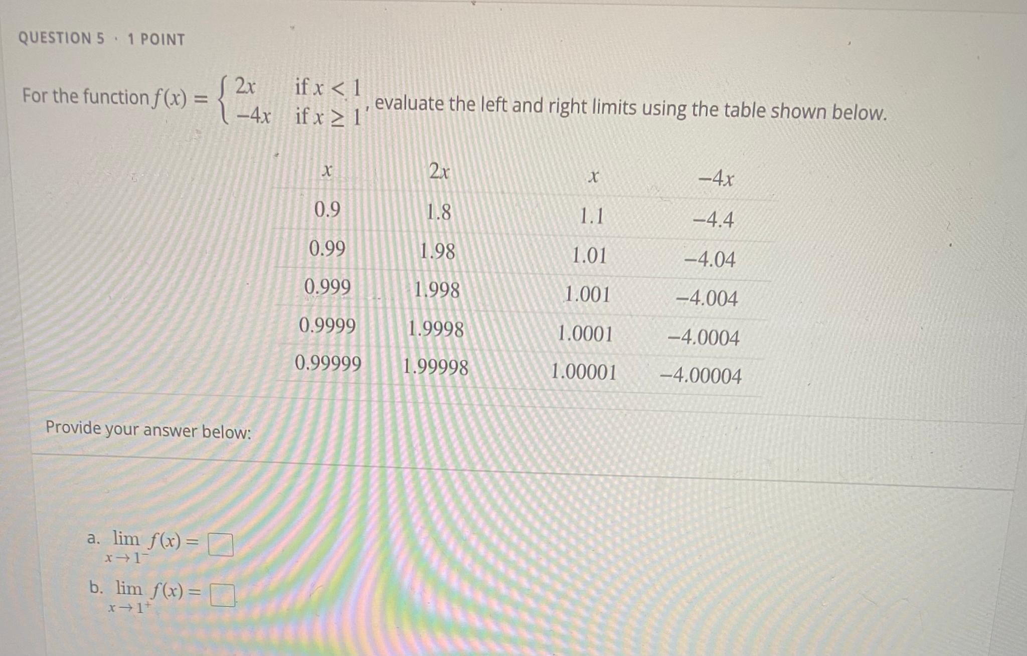 Solved For the function f(x)={2x if x