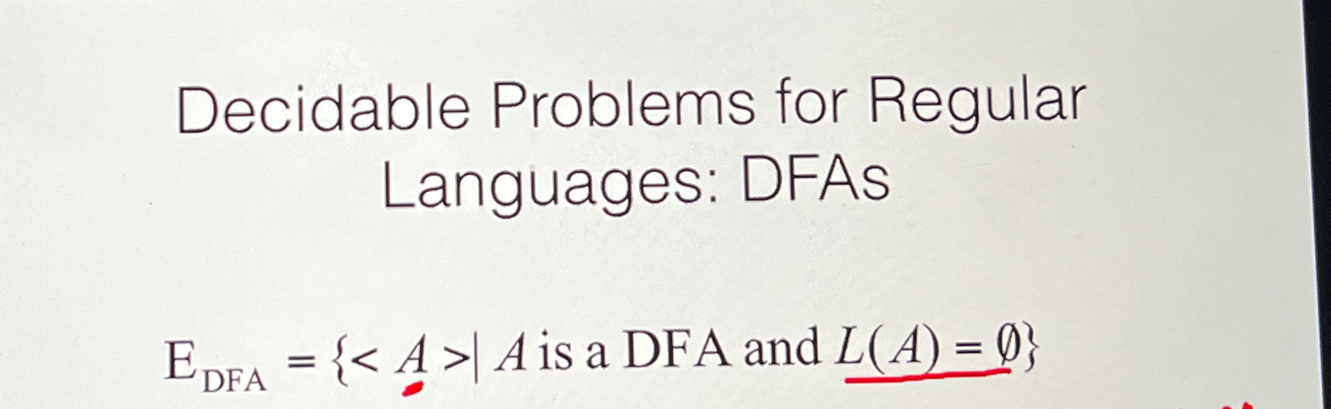 Solved Decidable Problems for RegularLanguages: DFAs ﻿is a | Chegg.com