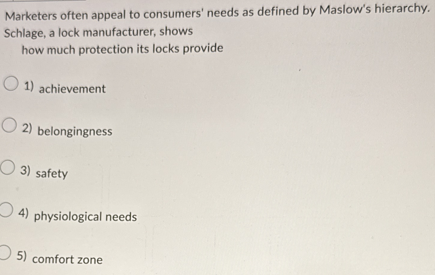 Solved Marketers often appeal to consumers' needs as defined | Chegg.com