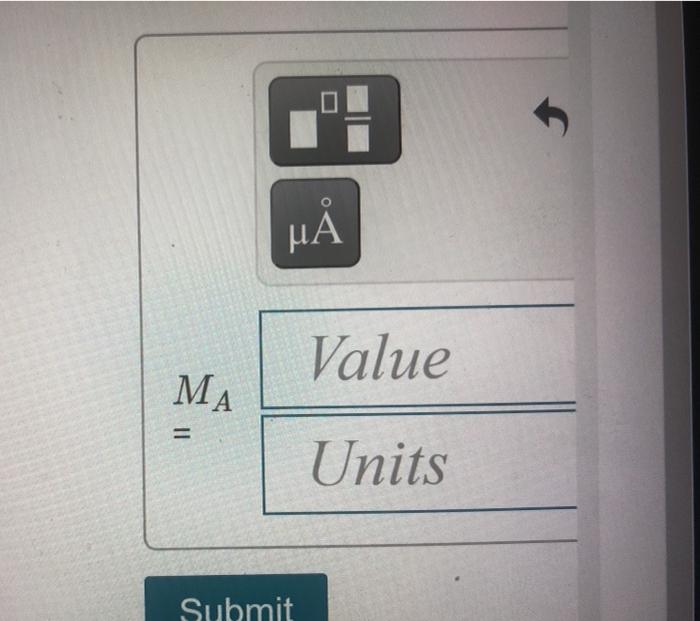 Solved μΑ Value NA = Units μΑ Value MA = Units Submit | Chegg.com