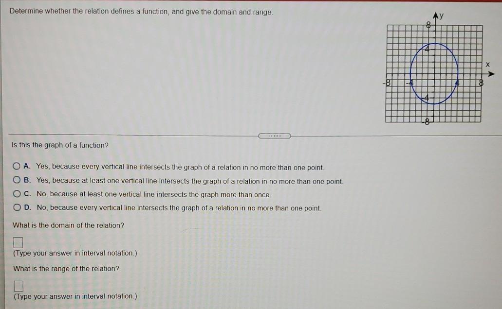 Solved Determine whether the relation defines a function, | Chegg.com