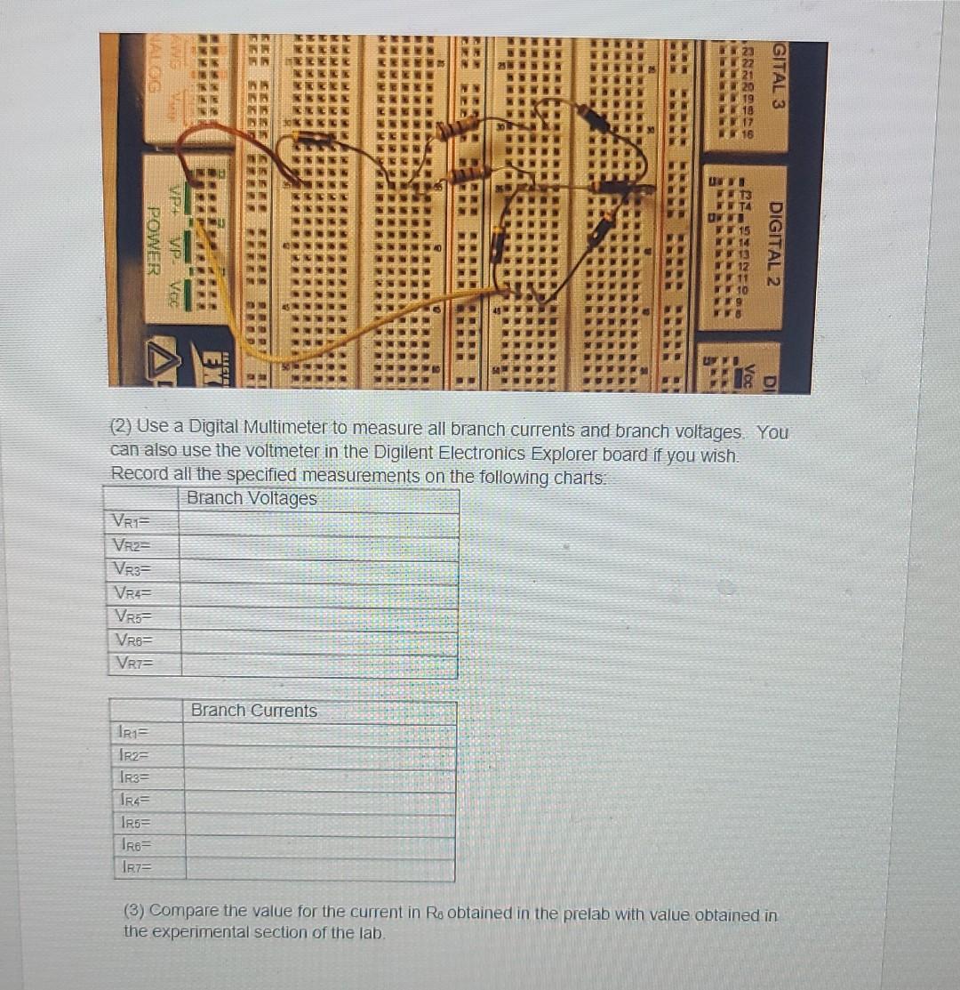 Solved Lab #3 Network Analysis of a Multiple-Loop Resistive | Chegg.com