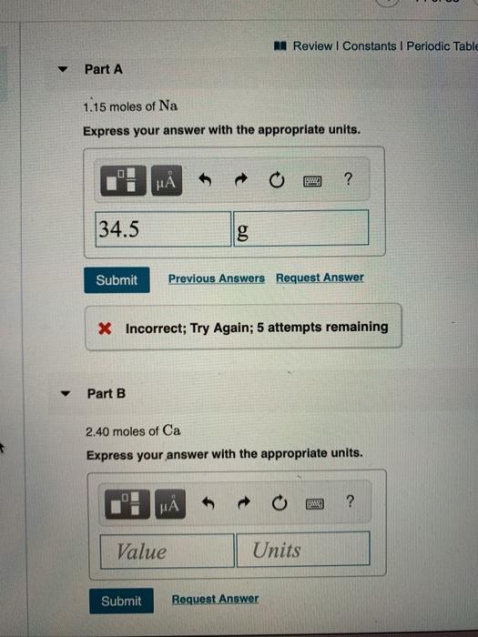 Solved MA Review | Constants 1 Periodic Table Part A 1.15 | Chegg.com
