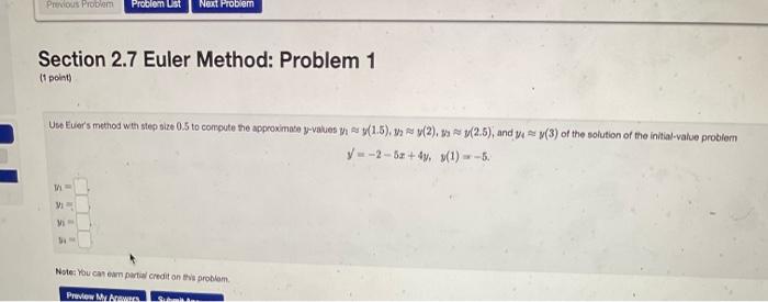 Solved Previous Problem Problem List Next Problem Section | Chegg.com