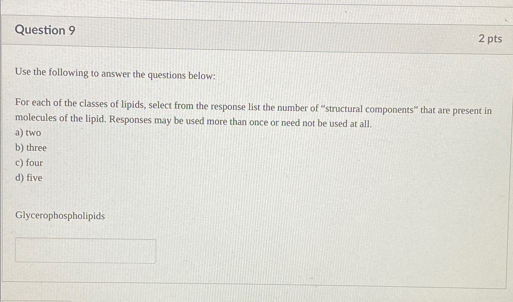 Solved Question 92 ﻿ptsUse the following to answer the | Chegg.com