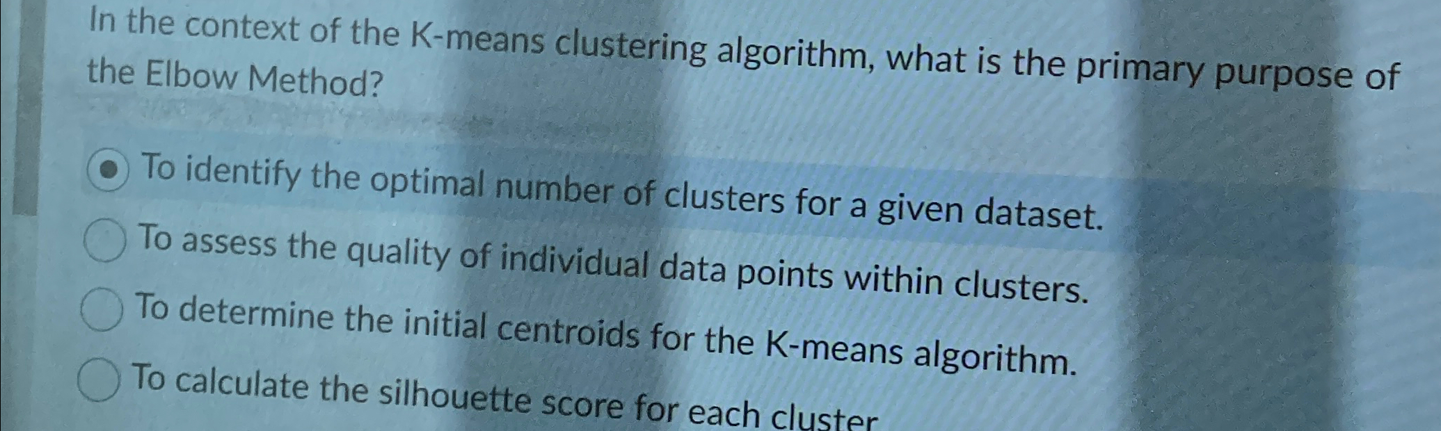 Solved In the context of the K-means clustering algorithm, | Chegg.com