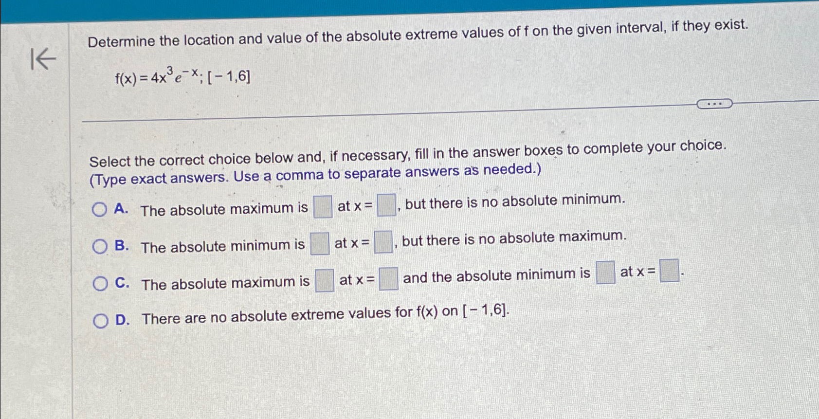 Solved Determine the location and value of the absolute | Chegg.com