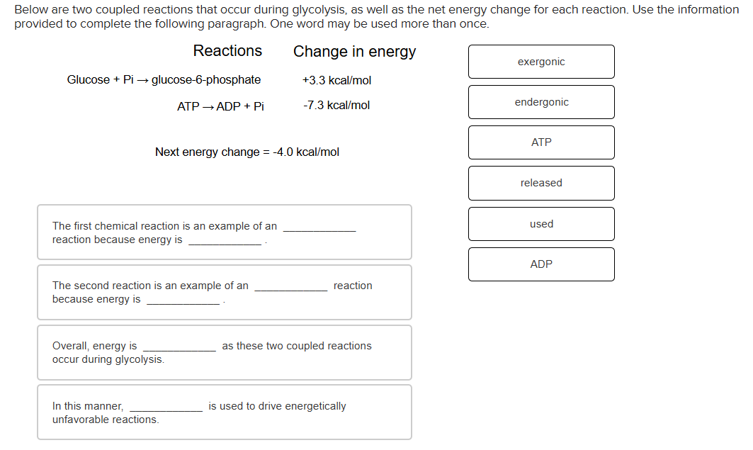 Solved Below are two coupled reactions that occur during | Chegg.com