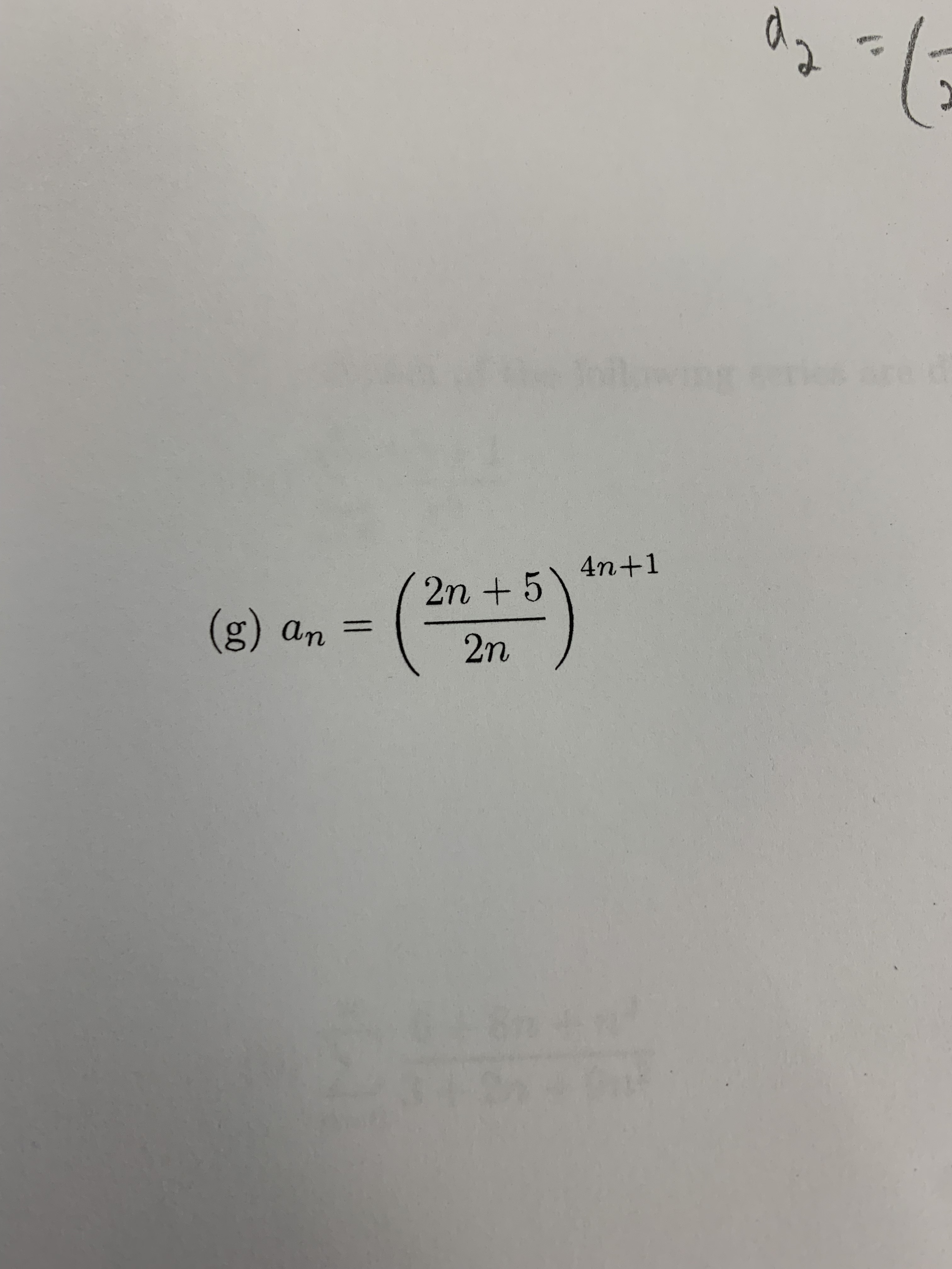 Solved an=(2n+52n)4n+1 ﻿converges or diverges? If it | Chegg.com
