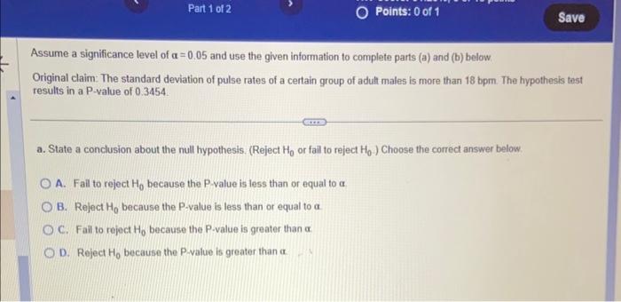 Solved Assume a significance level of α=0.05 and use the | Chegg.com