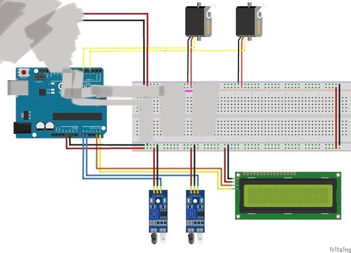 Solved write an ardunio program to run this Circuit (parking | Chegg.com