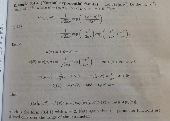 Solved Example 3.4.4 shows that the Normal Distribution is | Chegg.com