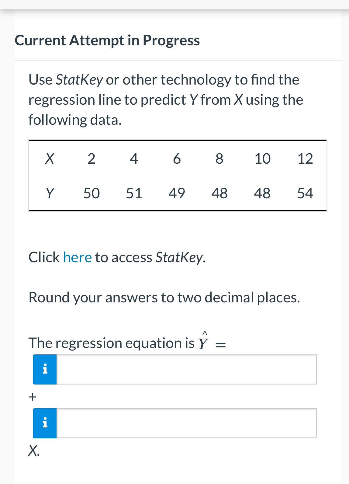 Solved Current Attempt in ProgressUse StatKey or other | Chegg.com
