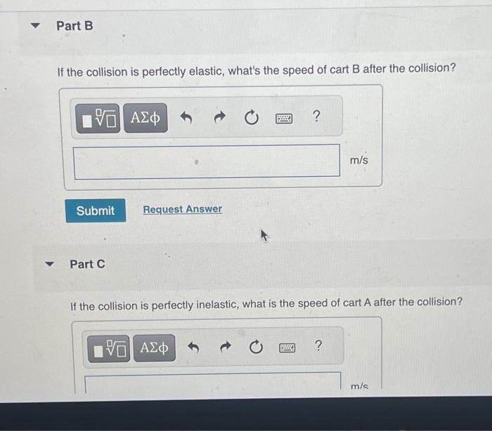 Solved Problem 11 11 of 16 Two small carts are set up on a | Chegg.com