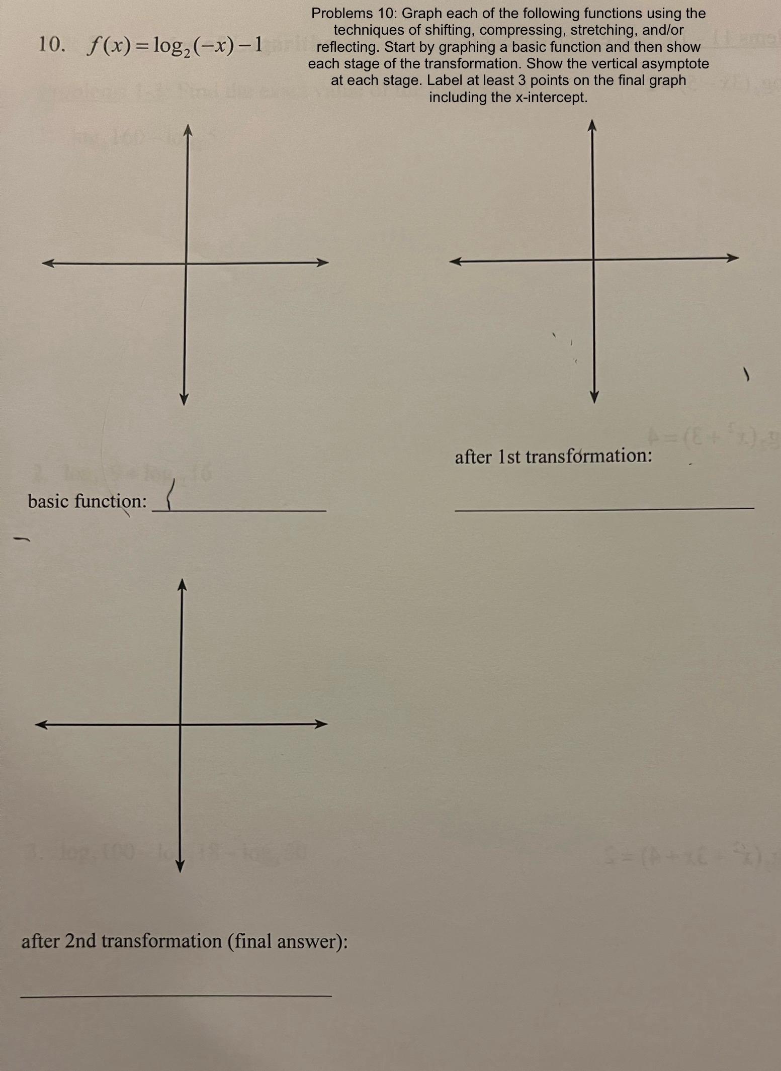 Solved Problems 10: Graph each of the following functions | Chegg.com