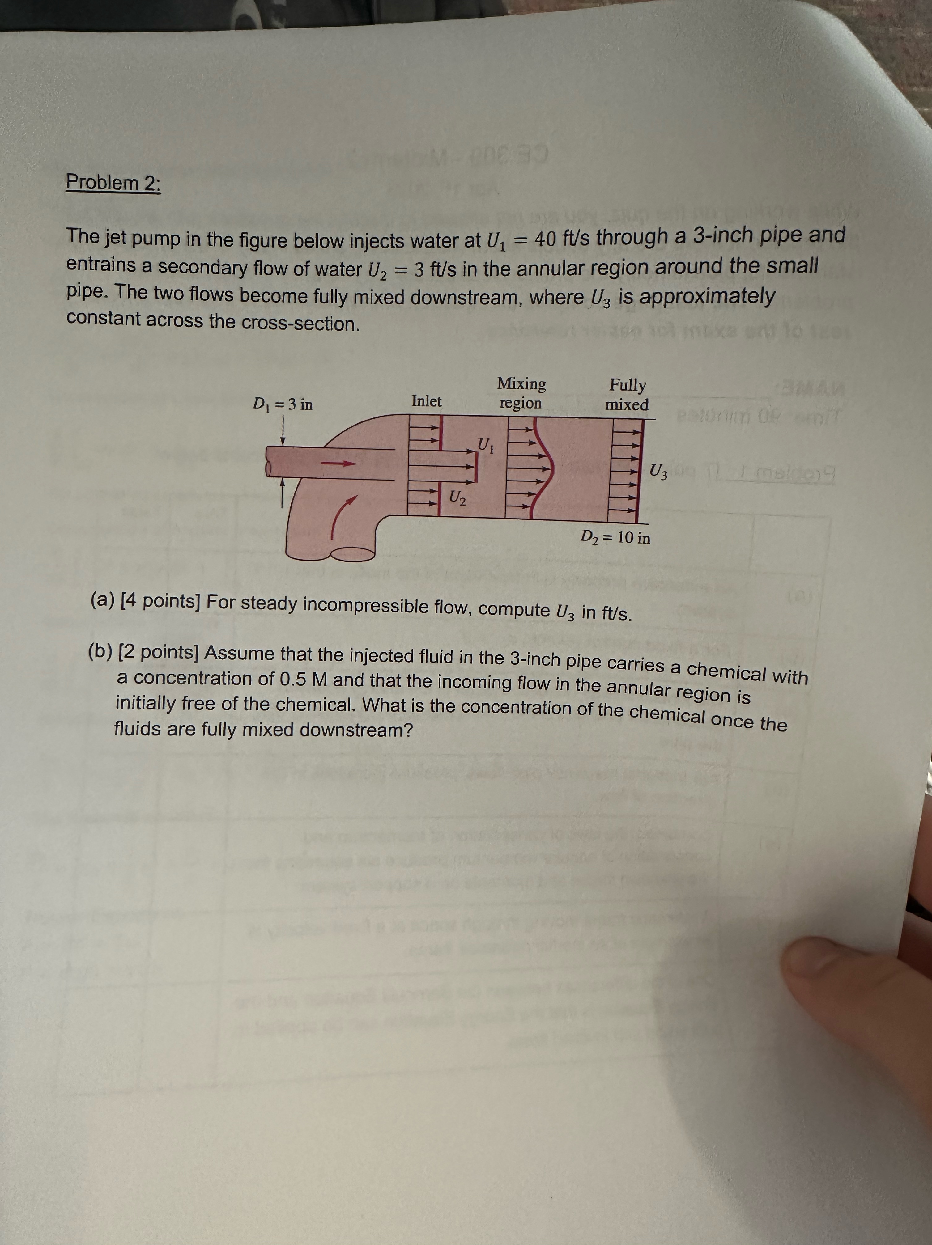 Solved Problem 2:The jet pump in the figure below injects | Chegg.com