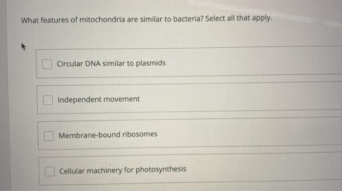 Solved What features are a part of all cells? Select all | Chegg.com