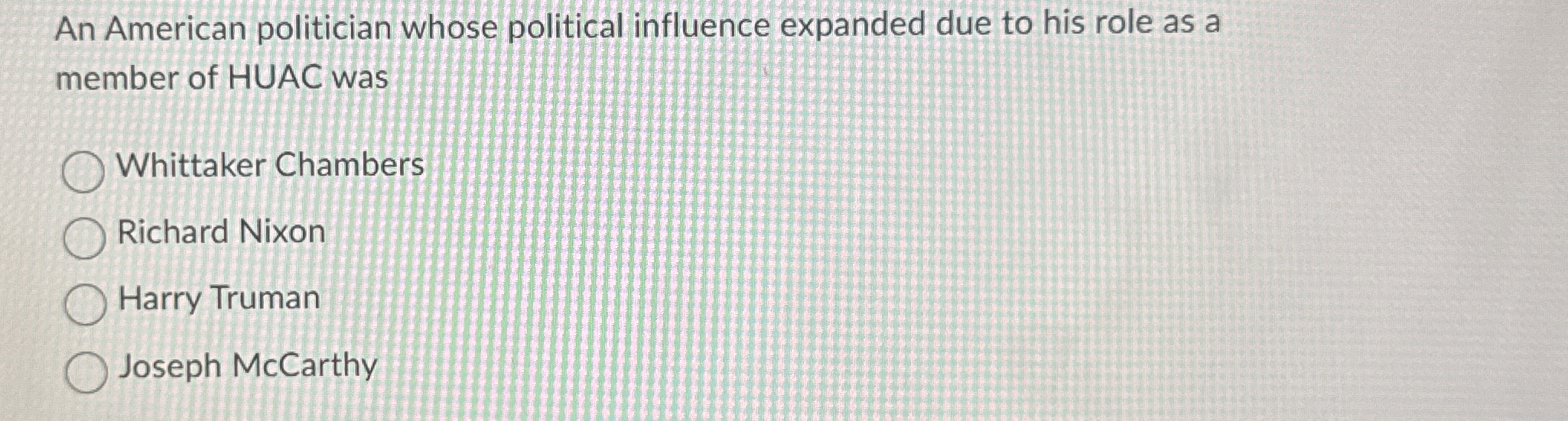 Solved An American politician whose political influence | Chegg.com