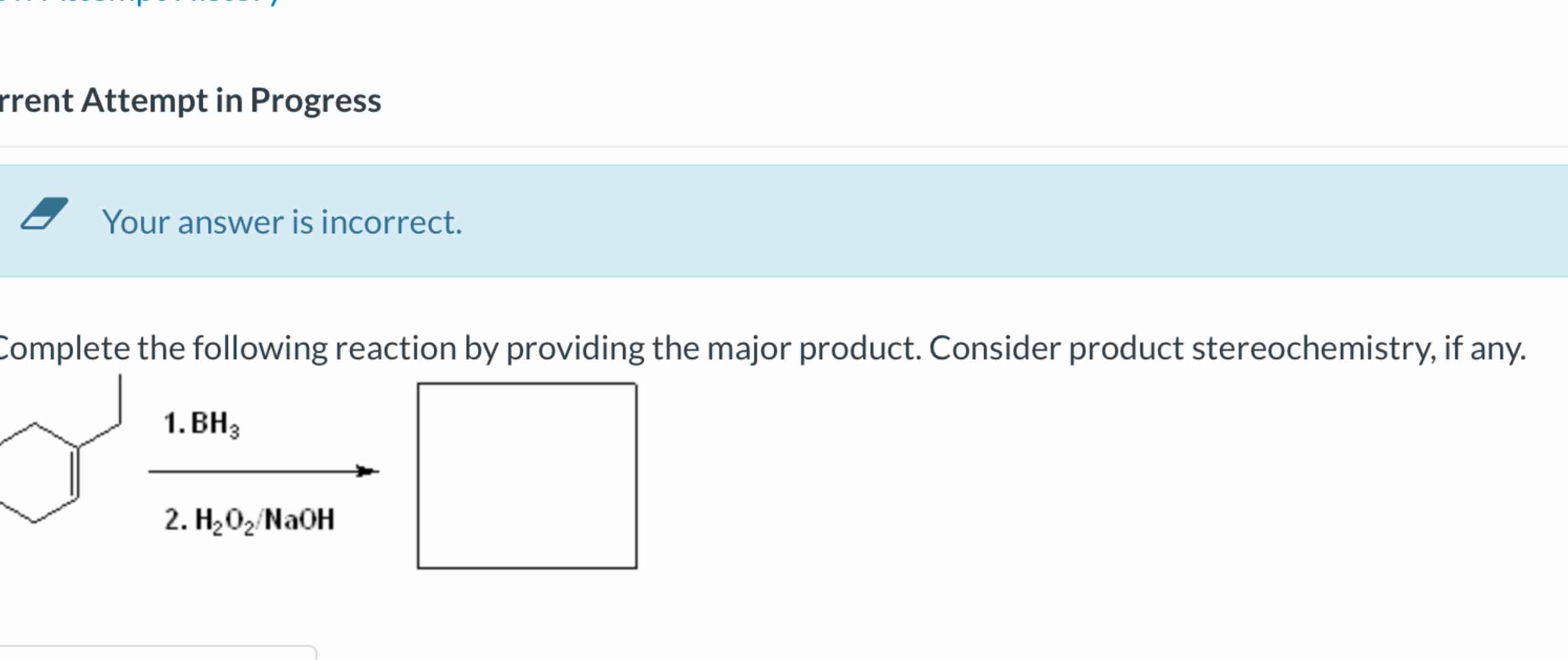 Solved Your answer is incorrect. Complete the following | Chegg.com