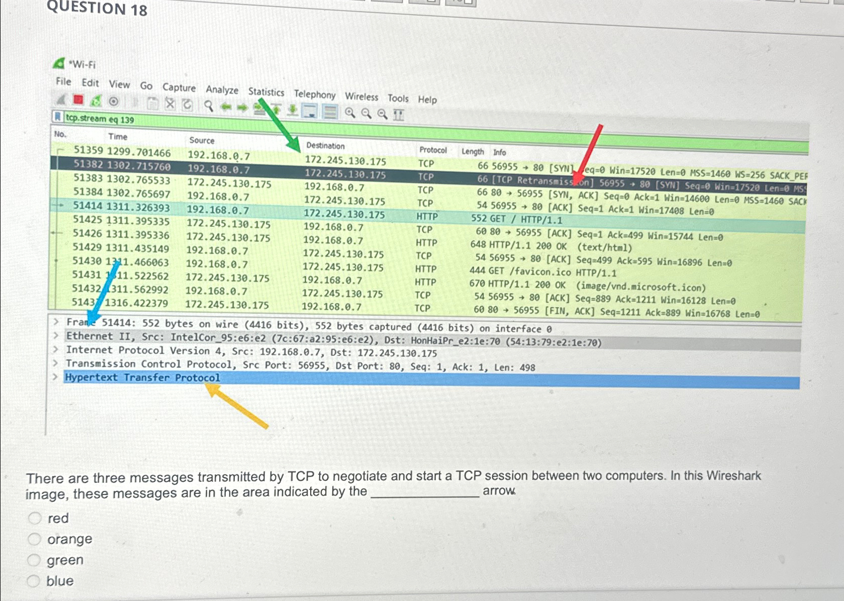 Solved QUESTION 18"Wi-FiThere are three messages transmitted | Chegg.com