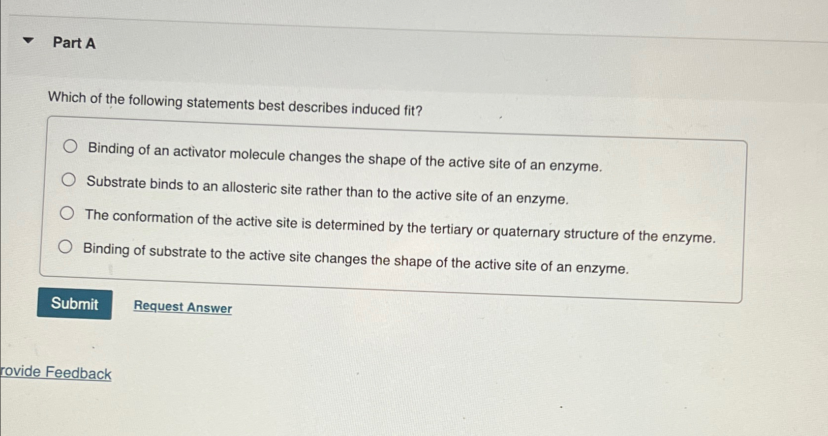 Solved Part AWhich of the following statements best | Chegg.com