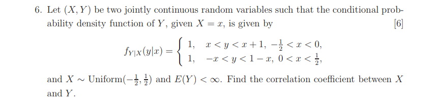 Solved Let (X, Y ) be two jointly continuous random | Chegg.com