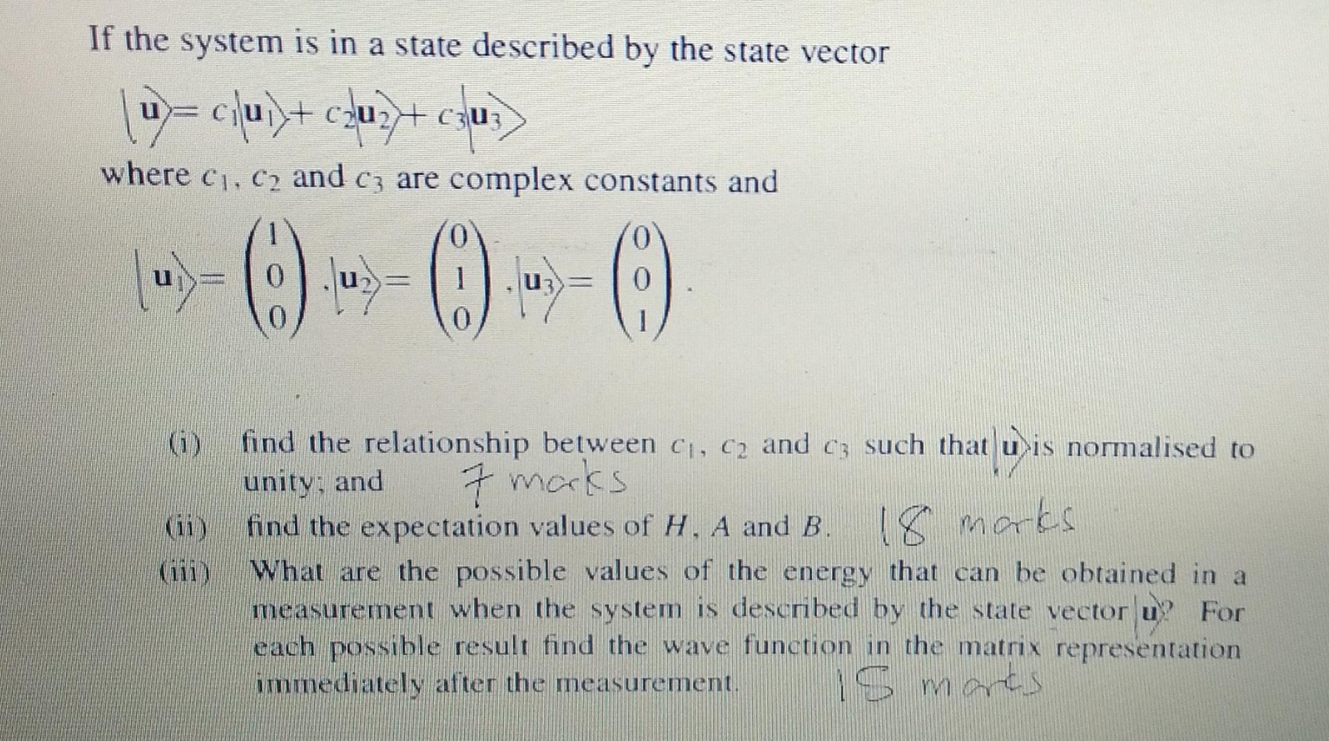 Solved 1. The Hamiltonian operator H for a certain physical | Chegg.com
