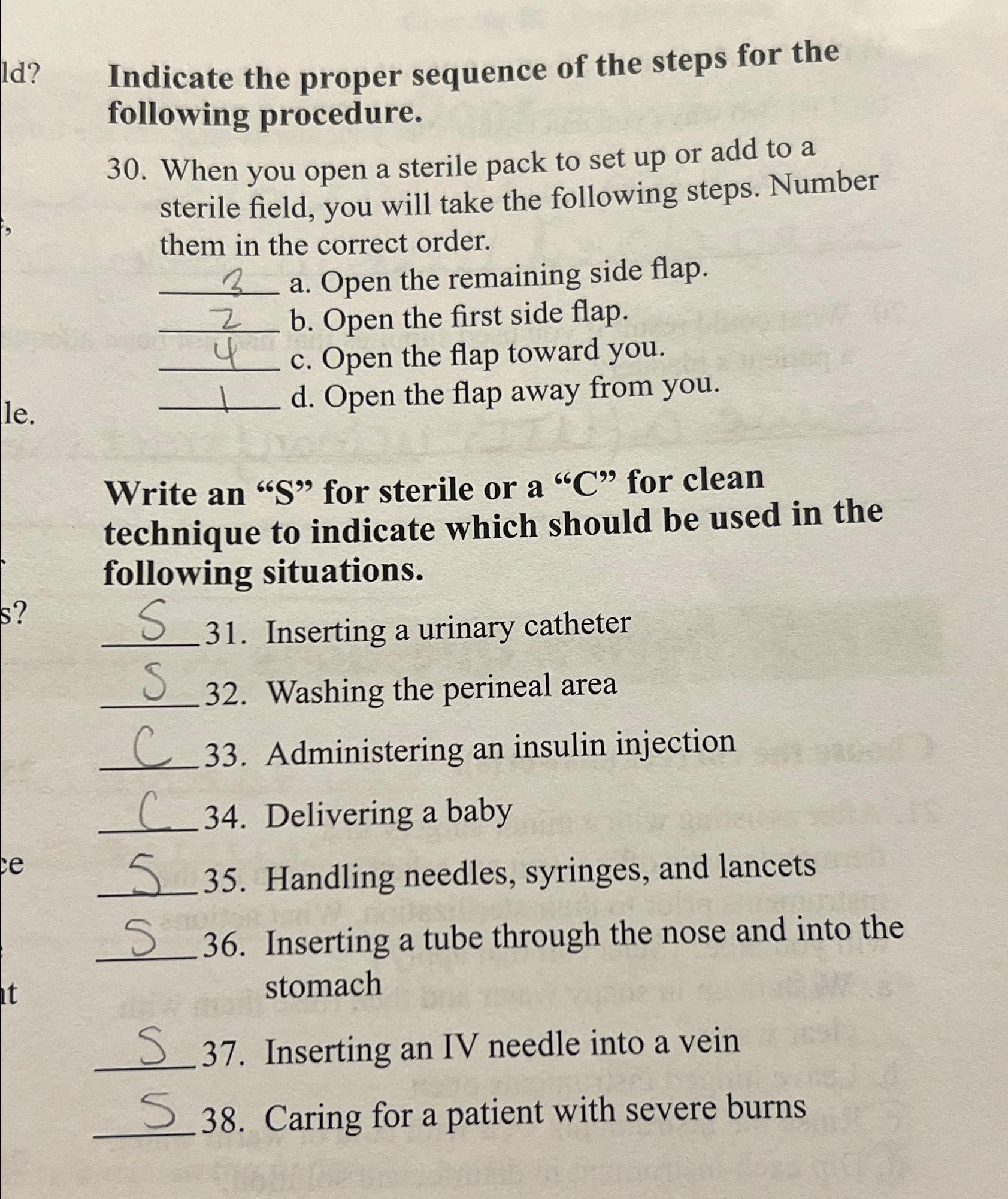 Solved Indicate the proper sequence of the steps for the | Chegg.com
