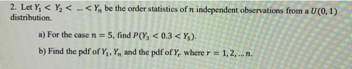 Solved 2. Let Y; | Chegg.com