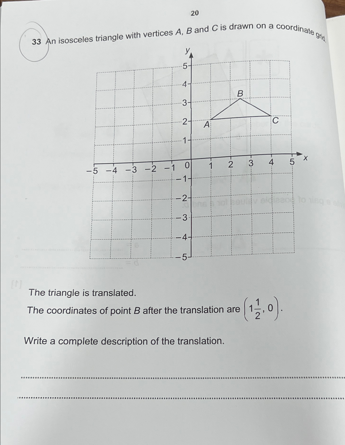 Solved 2033 ﻿An isosceles triangle with vertices A,B ﻿and C | Chegg.com