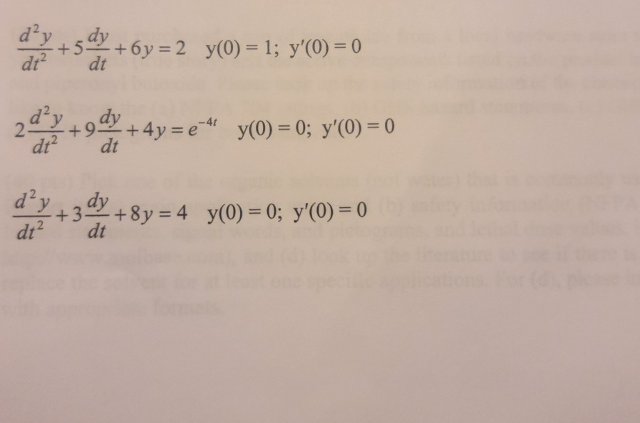 Solved Process Dynamics Use Laplace transform to solve the | Chegg.com
