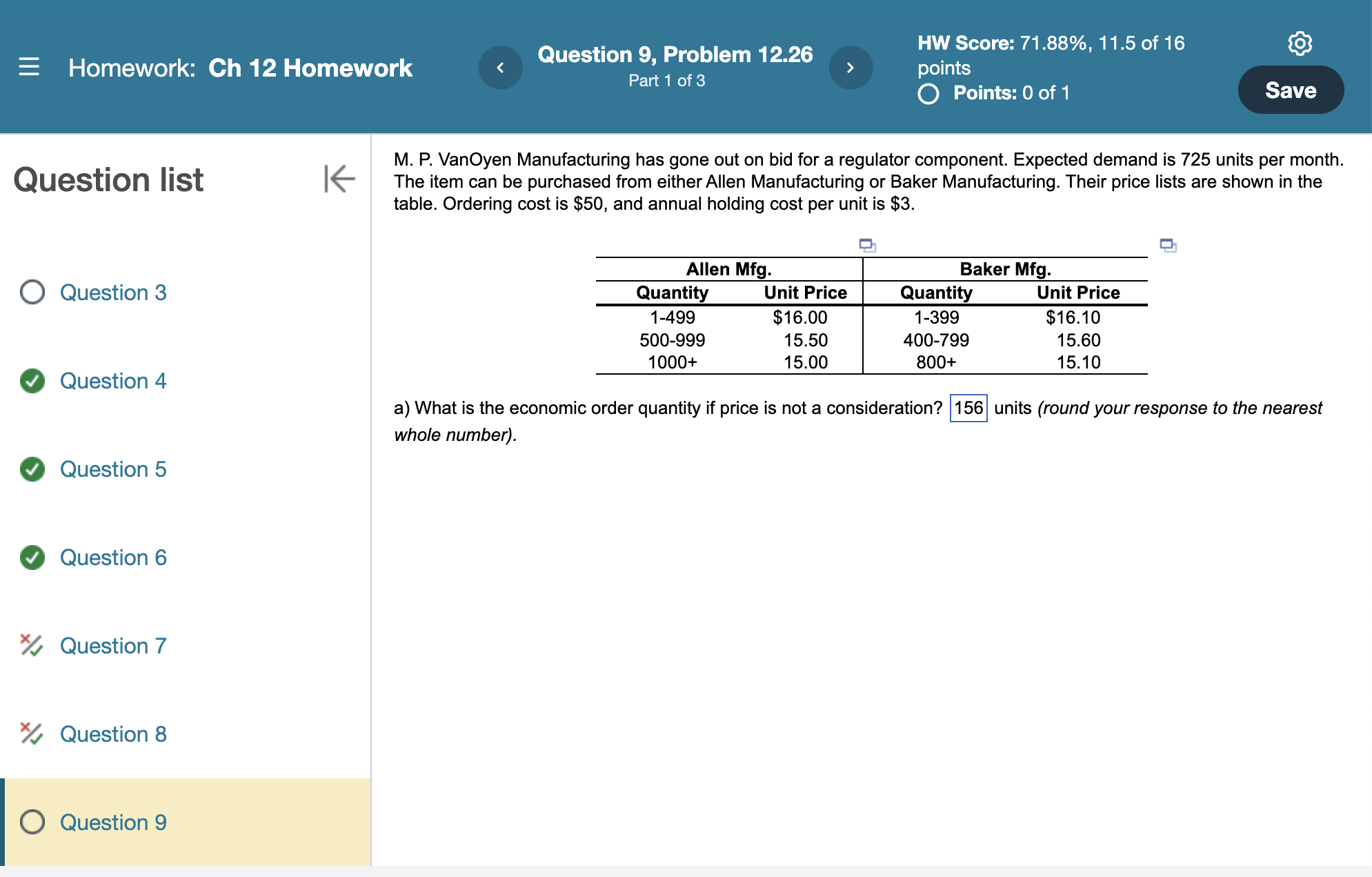 Solved Homework: Ch 12 HomeworkQuestion 9, Problem 12.26HW | Chegg.com Solved Homework: Ch 12 HomeworkQuestion 9, Problem 12.26HW | Chegg.com