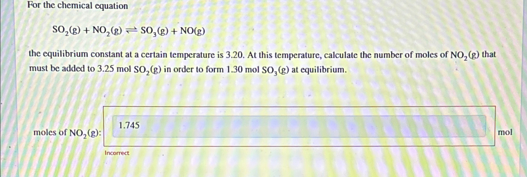 Solved For the chemical | Chegg.com