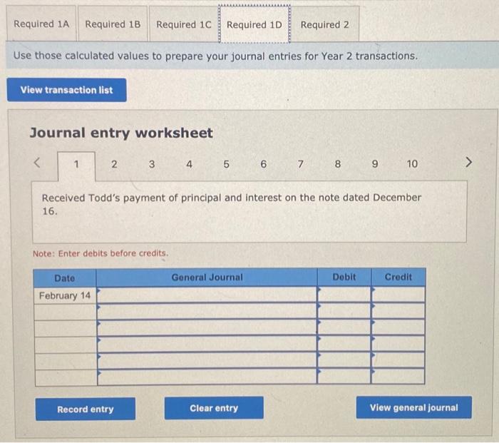 Solved Use those calculated values to prepare your journal | Chegg.com