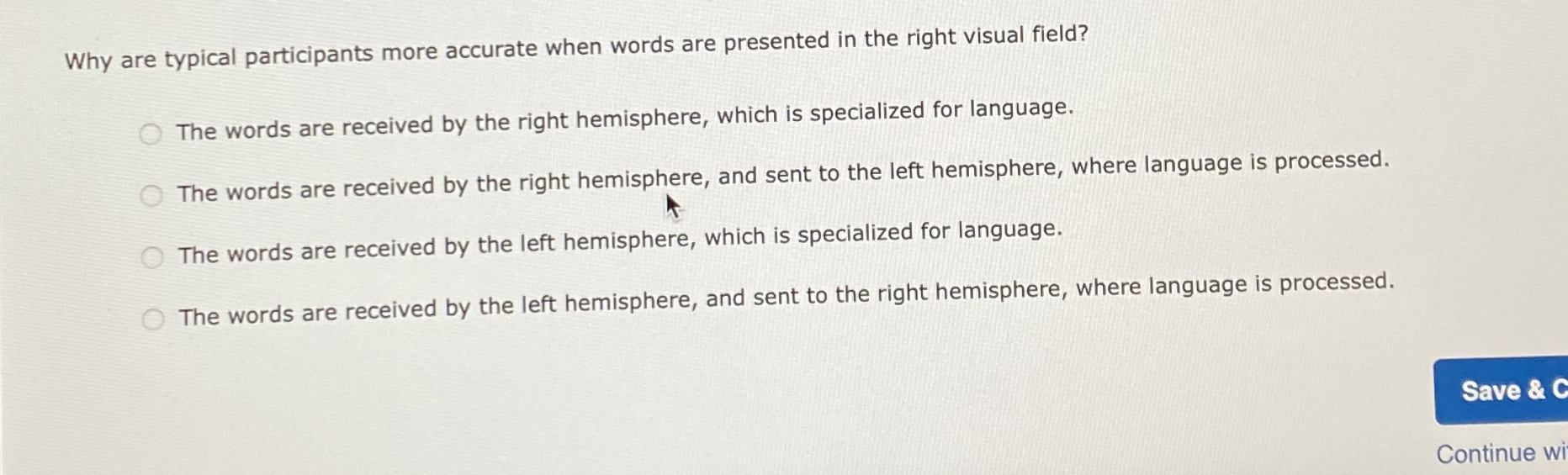 Solved Why are typical participants more accurate when words | Chegg.com