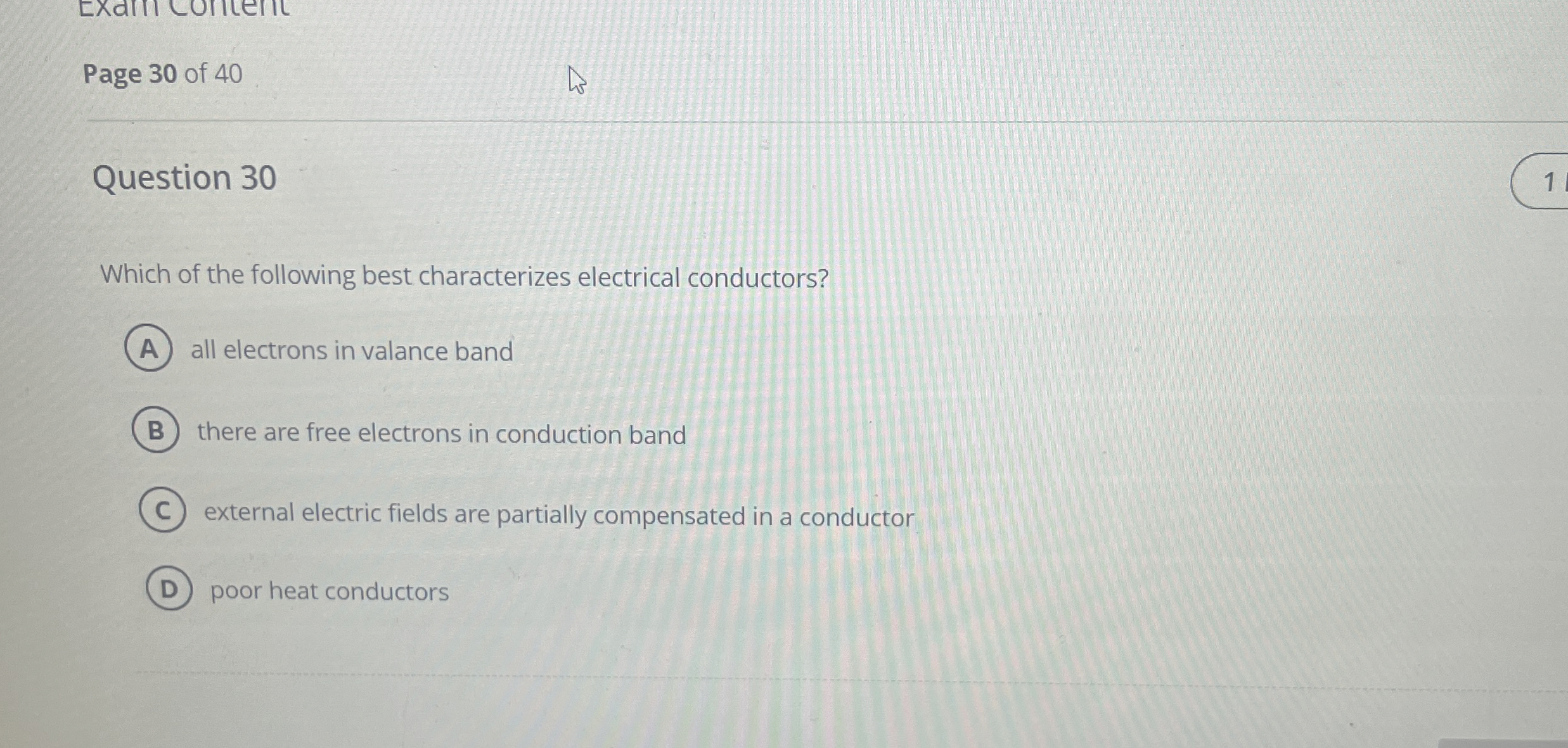 Solved Question 30Which of the following best characterizes | Chegg.com