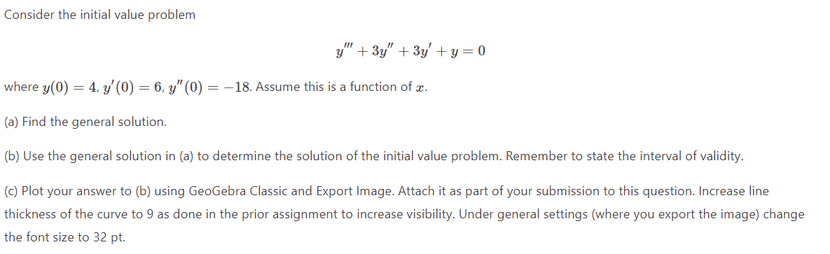 Solved Consider the initial value | Chegg.com