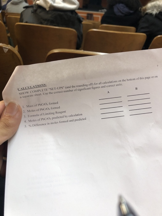 15 ANNI LC LC CHE 169 Exp. #2 Scheren LIMITING | Chegg.com