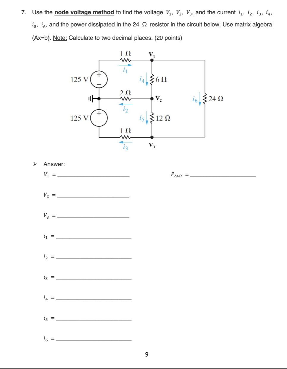 Solved Use the node voltage method to find the voltage | Chegg.com