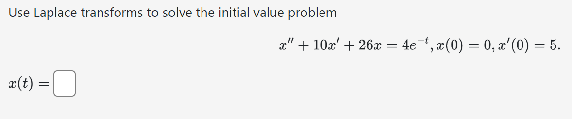 Solved Use Laplace transforms to solve the initial value | Chegg.com