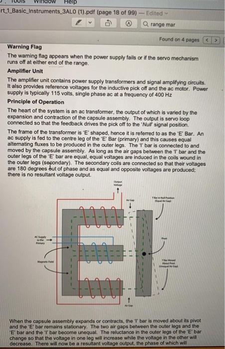 Solved 1. Write down in details, the principle of operation | Chegg.com