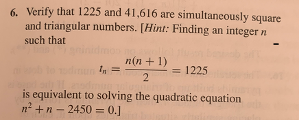 Solved 6. Verify that 1225 and 41,616 are simultaneously | Chegg.com