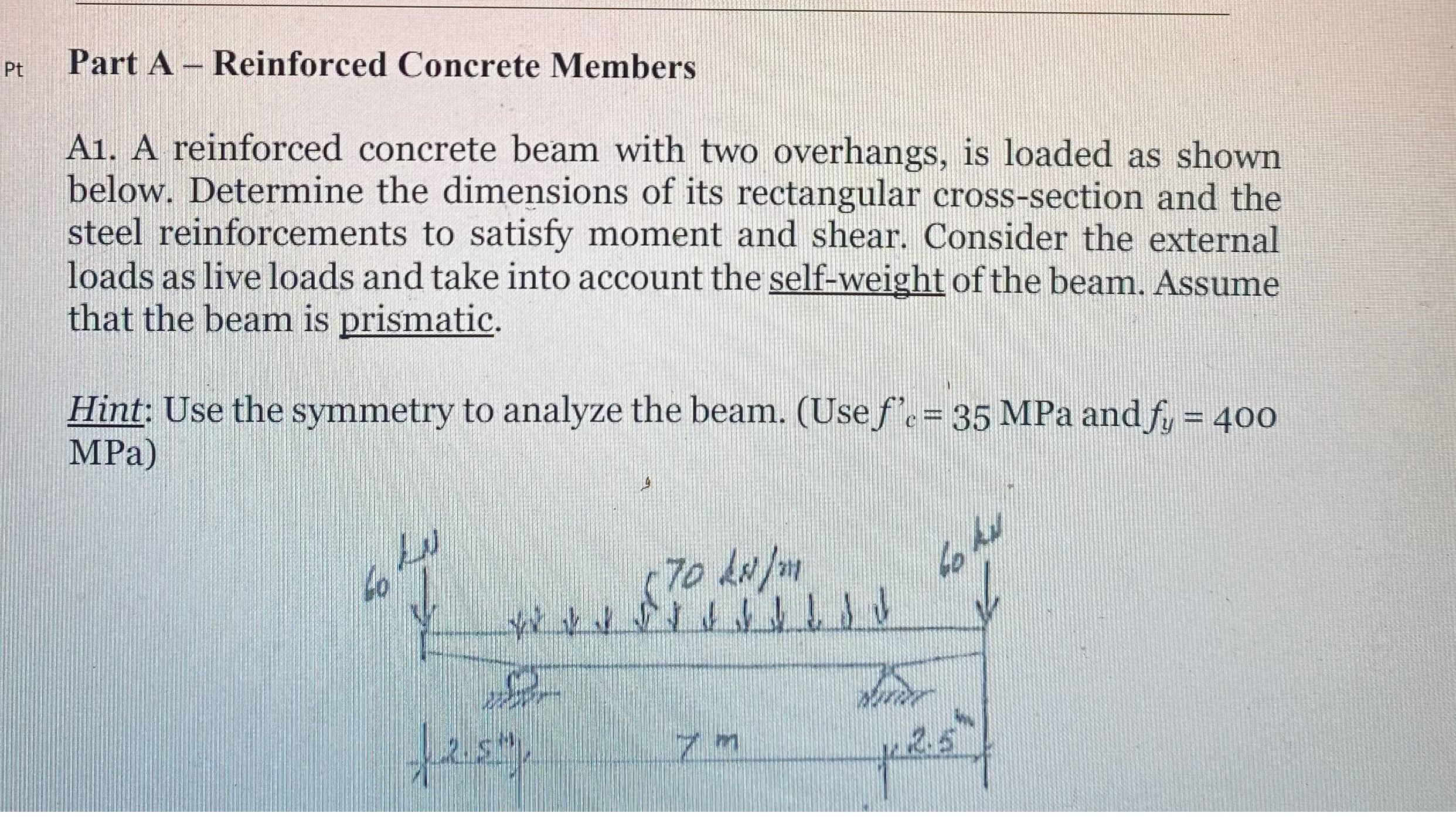 Solved Part A - ﻿Reinforced Concrete MembersA1. ﻿A | Chegg.com