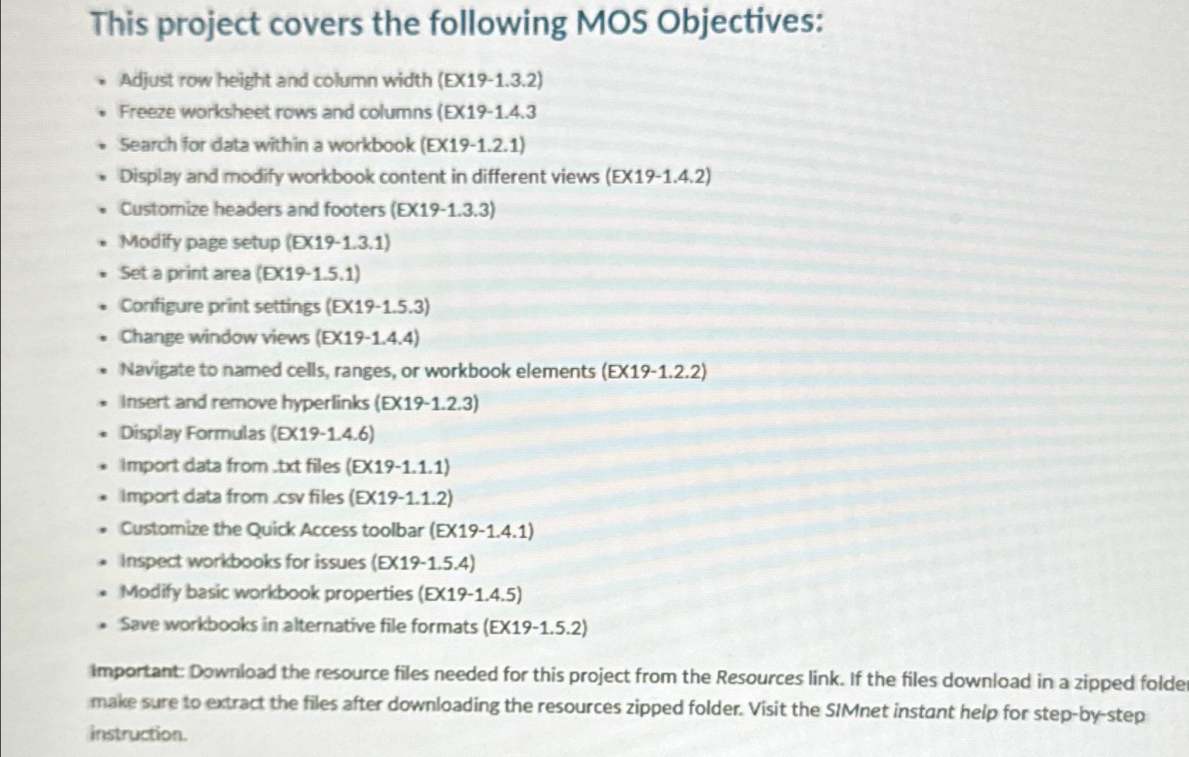 Solved This project covers the following MOS | Chegg.com