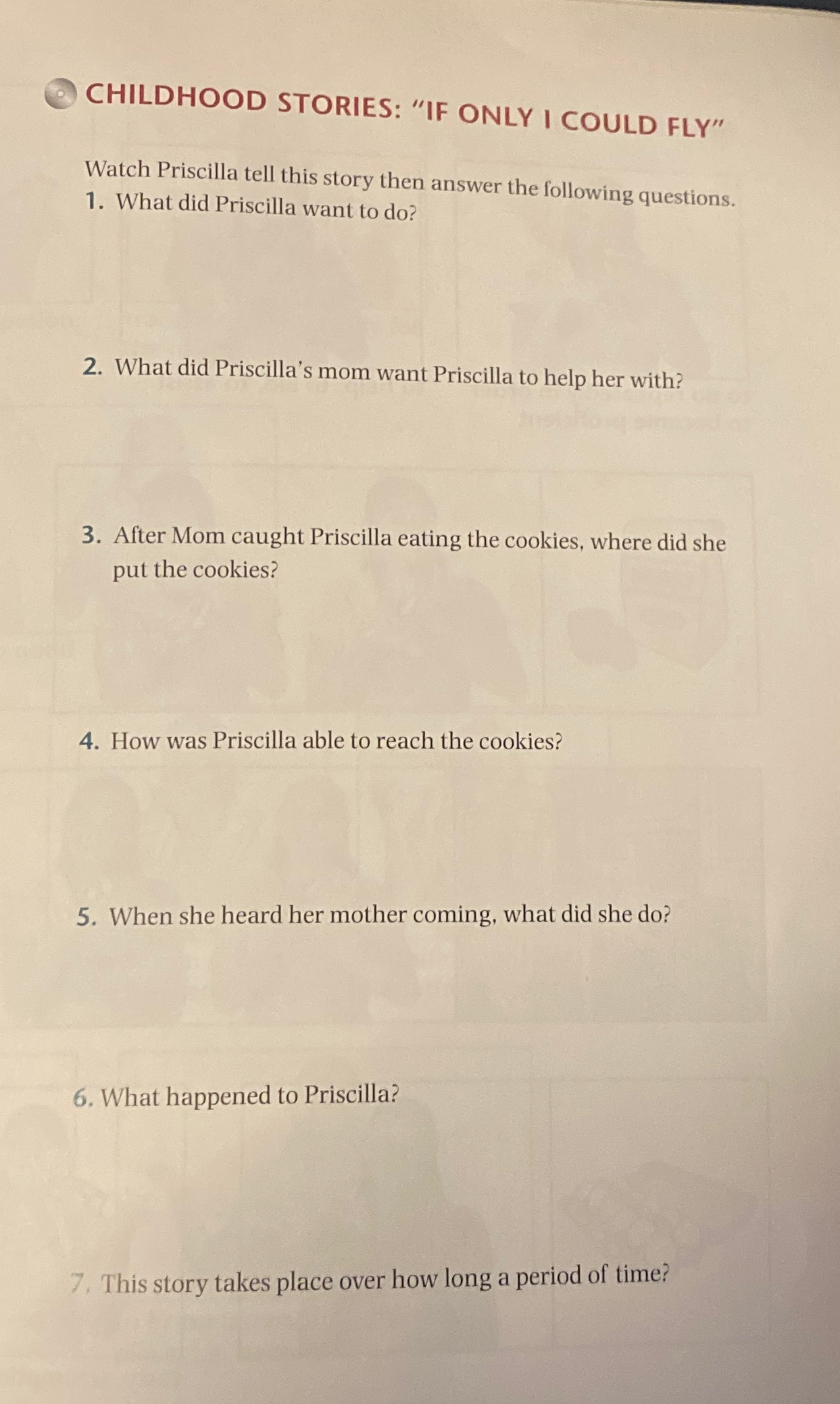 Solved CHILDHOOD STORIES: "IF ONLY I COULD FLY"Watch | Chegg.com