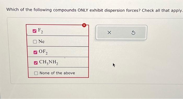Solved Which of the following compounds ONLY exhibit | Chegg.com