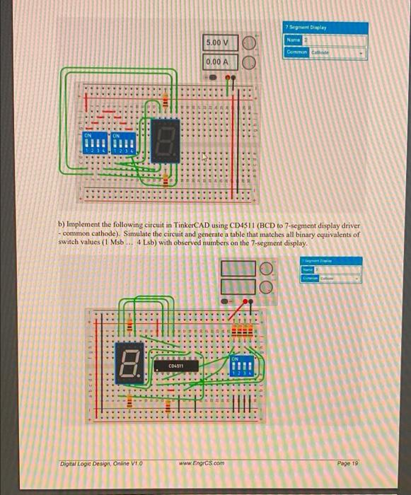 Solved Experiment #1. 7-Segment Design 7-Segment displays as | Chegg.com